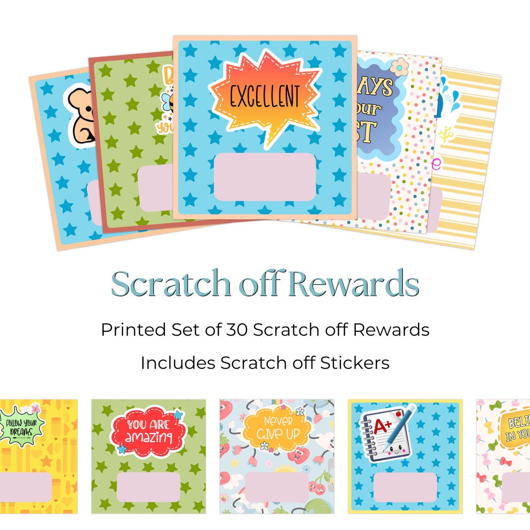 Student Reward Scratch off Cards, Affirmation Scratch off Cards ...