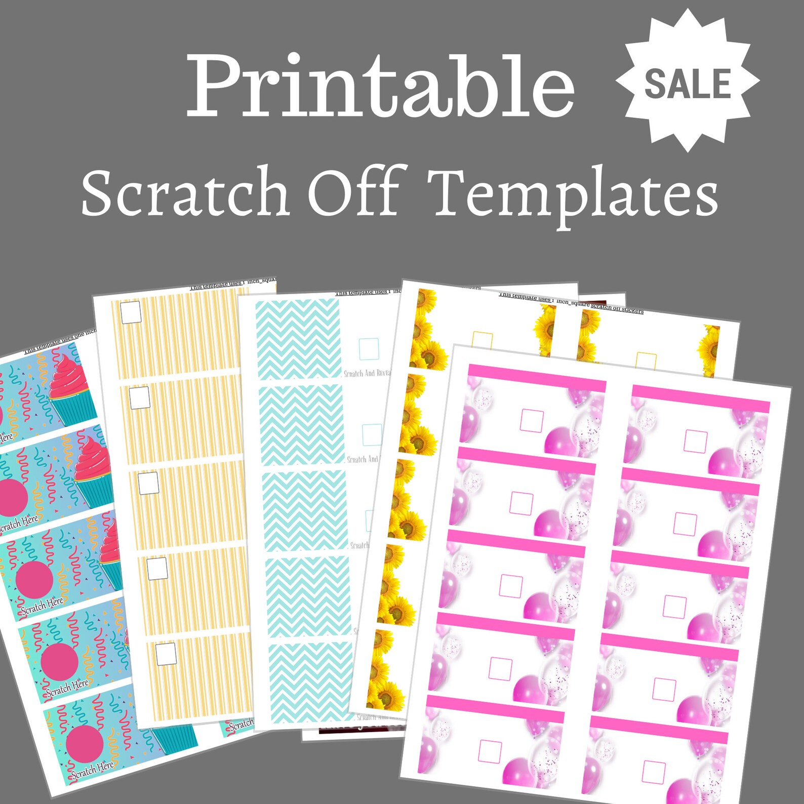 Scratch off Game-scratch off Printables- Printable Templates-print ...