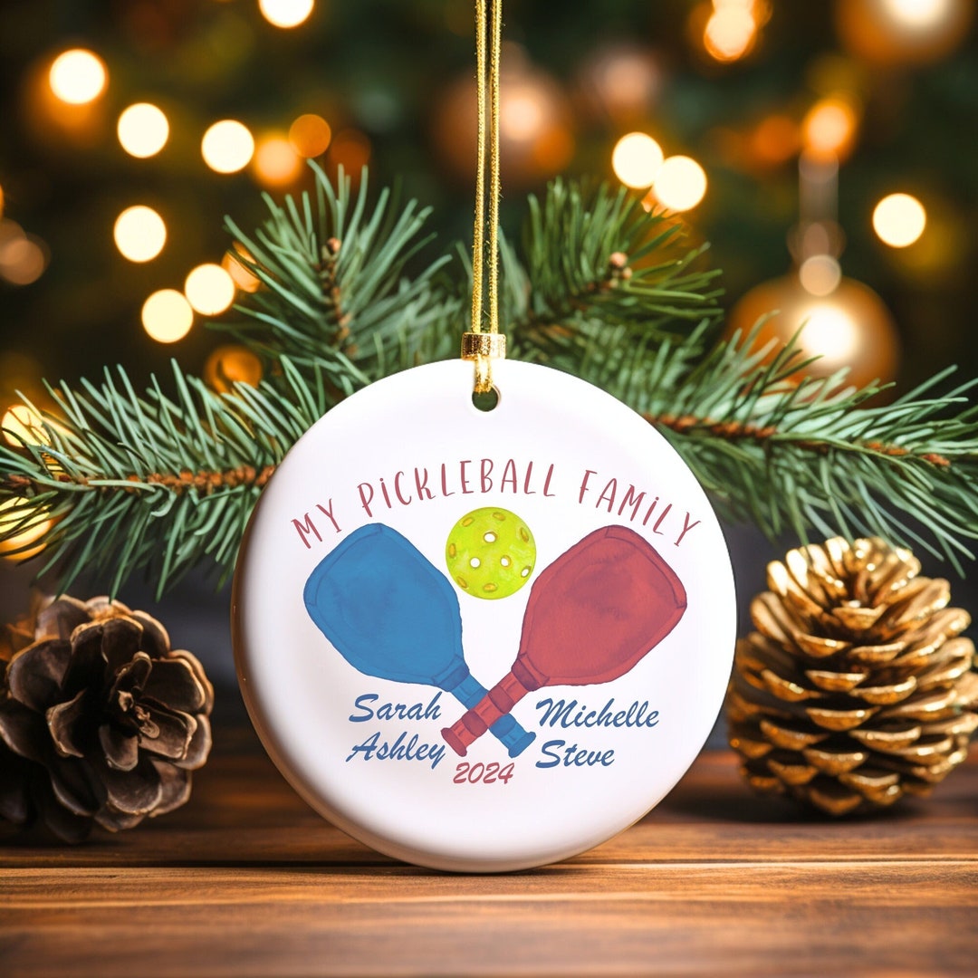 Personalized Pickleball Family Ornament, Pickleball Friends Gift ...
