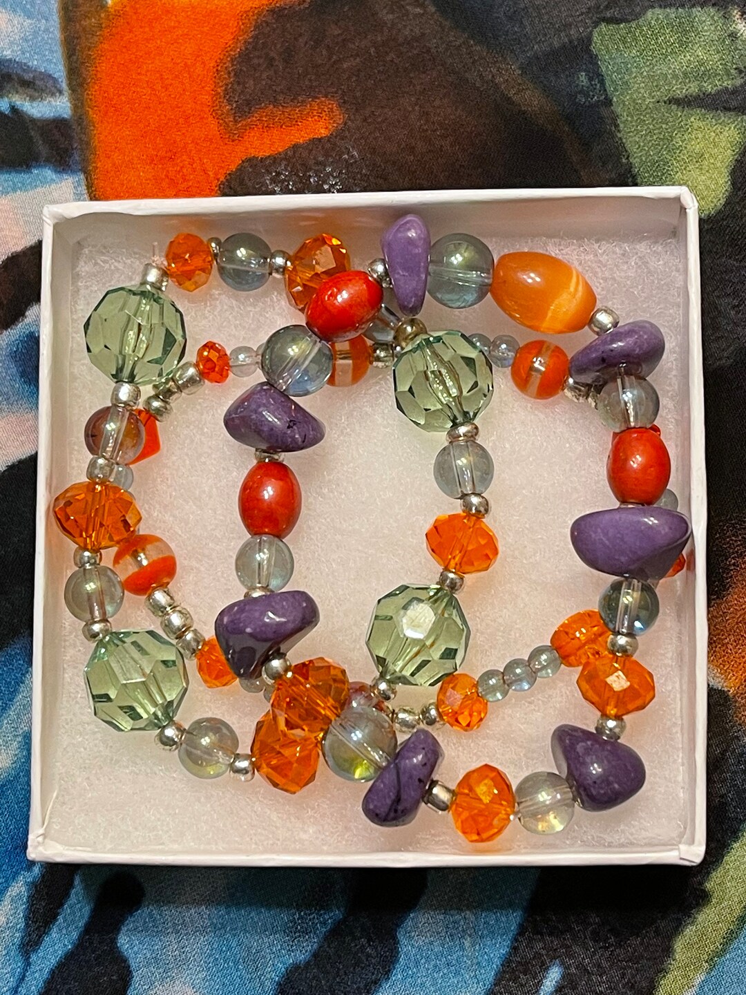 Colorful Glass Bracelets - Etsy