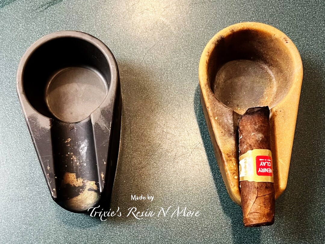 Cigar Ashtray Single Cigar Holder Ash Slot Tobacco Matte - Etsy