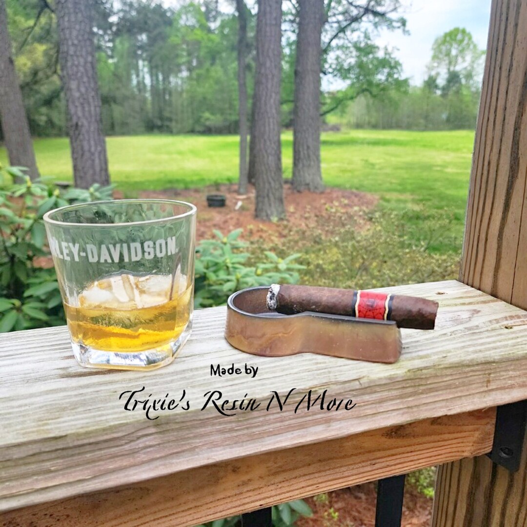 Cigar Ashtray Single Cigar Holder Ash Slot Tobacco Matte - Etsy