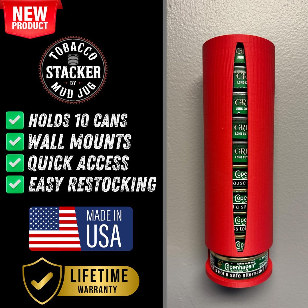 Nicotine/tobacco/snuff Tobacco Rebel Red Dip Tobacco Can Stacker, 10 ...