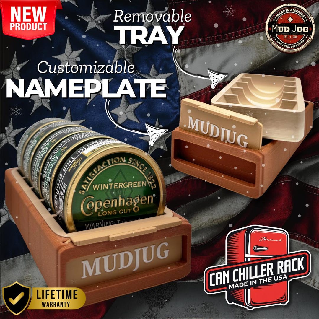 Nicotine/tobacco/snuff Can Rack Organization! Copperhead Chill 5 Can ...