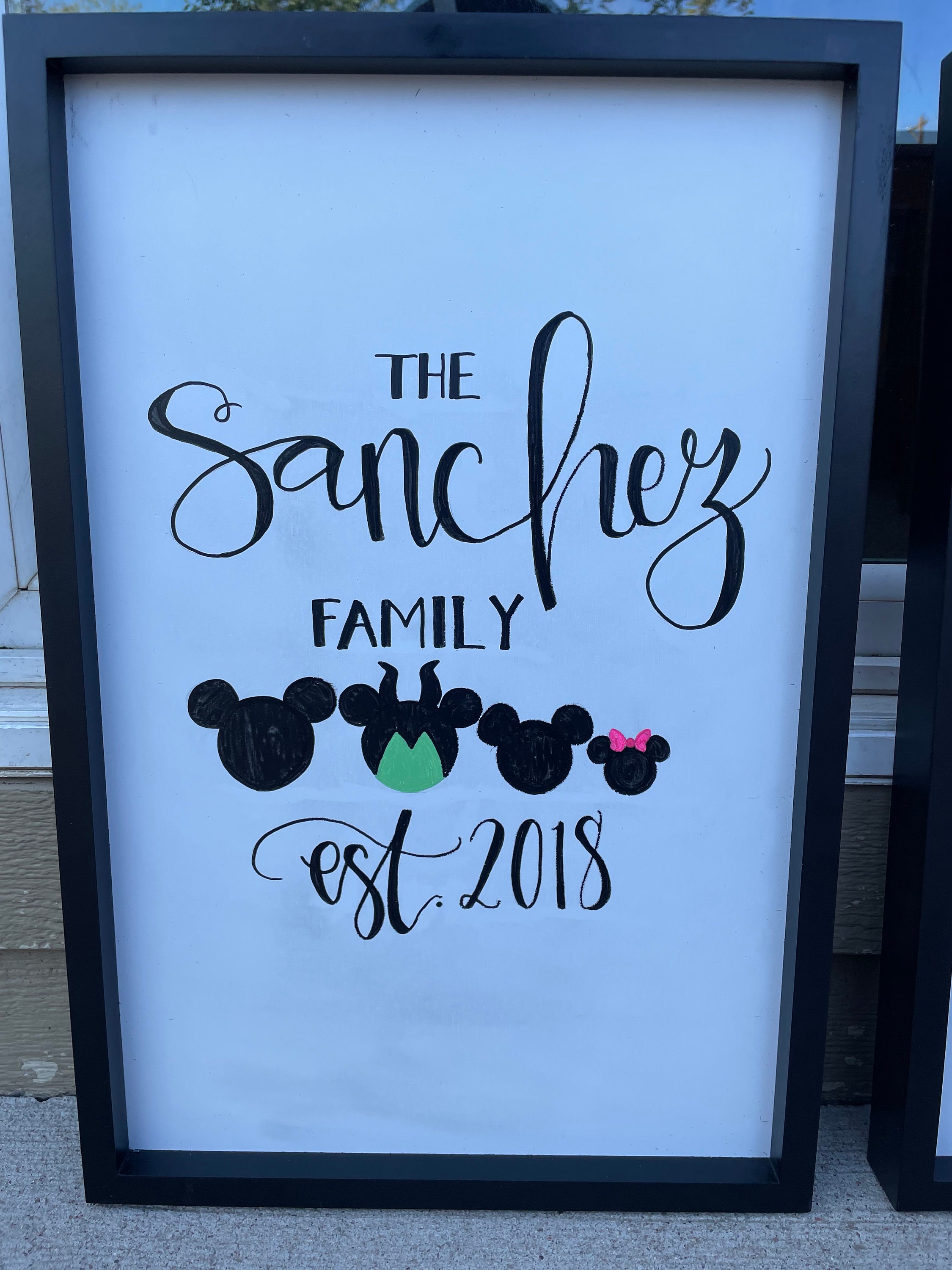 Custom Disney Family Sign Mickey Minnie Heads - Etsy