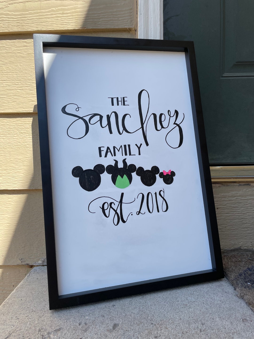 Custom Disney Family Sign Mickey Minnie Heads - Etsy
