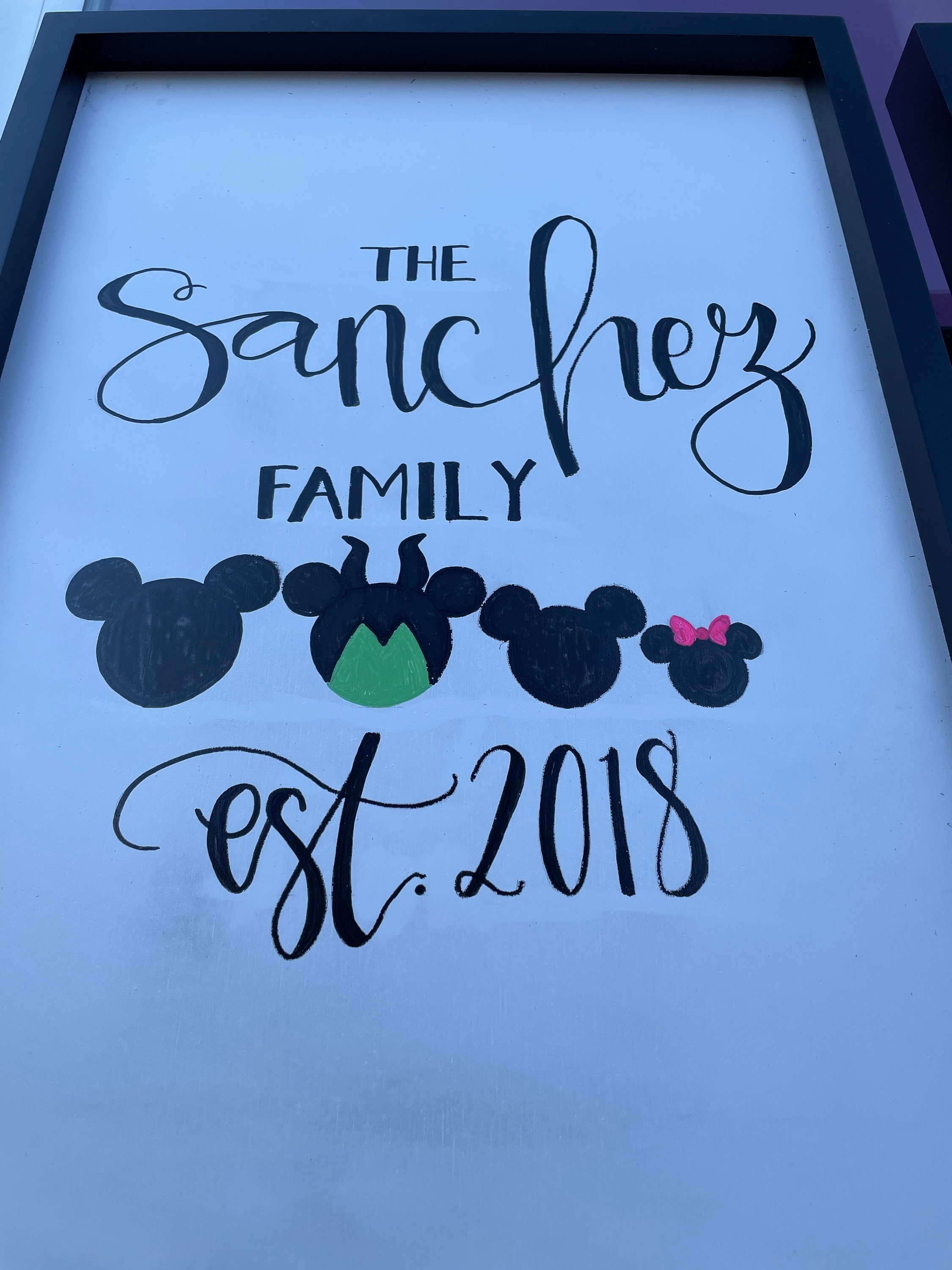 Custom Disney Family Sign Mickey Minnie Heads - Etsy