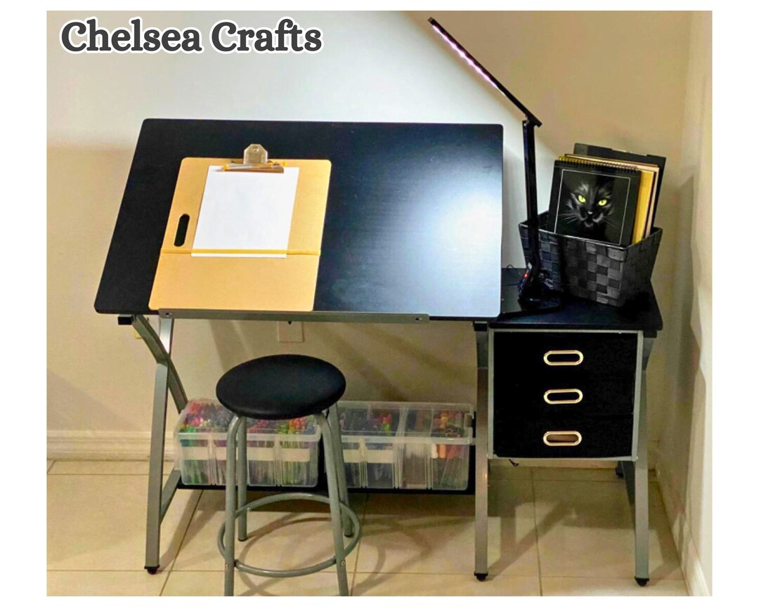 Drafting Desk Artist Desk With Drawer Drafting Table Desk - Etsy