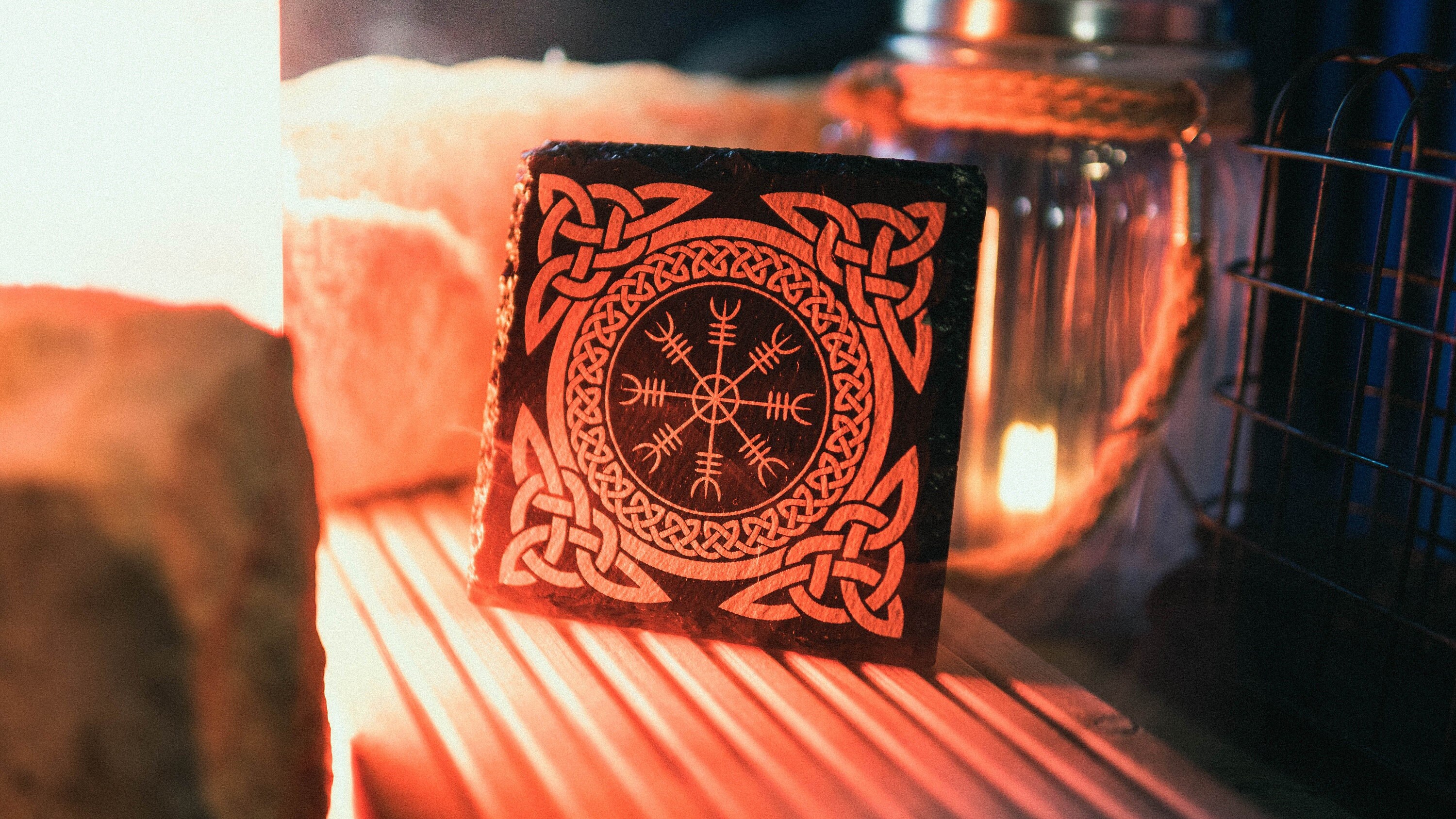 Celtic Slate Coaster Pagan Style - Etsy