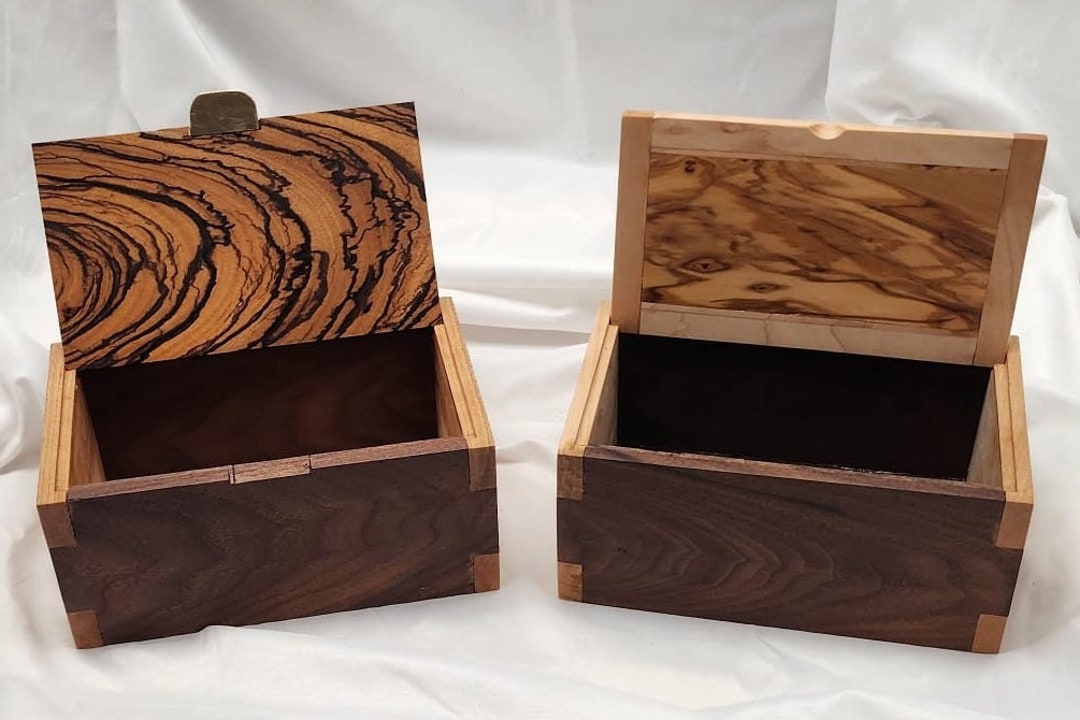 Hardwood Walnut Keepsake Box Handmade Gift Box Present Cherry Box Joint ...