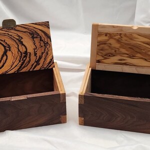 Hardwood Walnut Keepsake Box Handmade Gift Box Present Cherry Box Joint ...