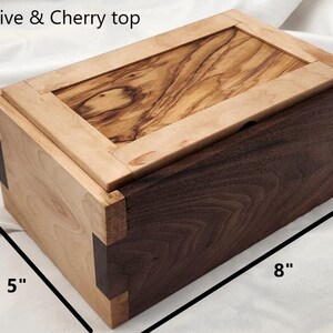 Hardwood Walnut Keepsake Box Handmade Gift Box Present Cherry Box Joint ...