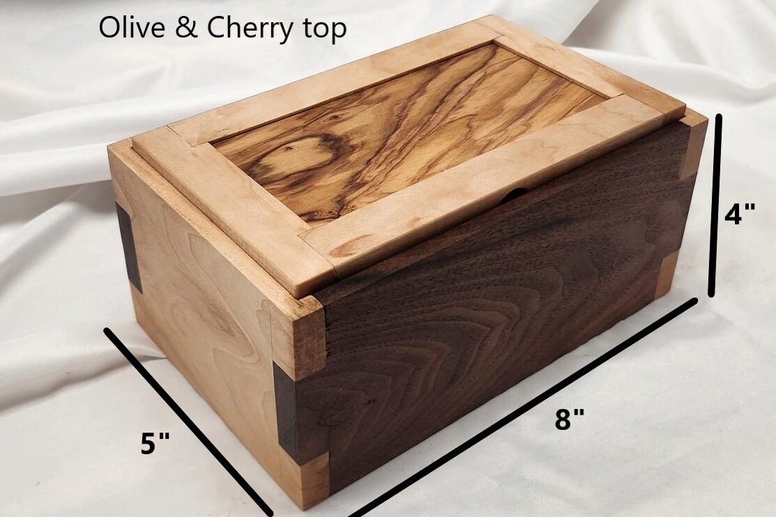 Hardwood Walnut Keepsake Box Handmade Gift Box Present Cherry Box Joint ...