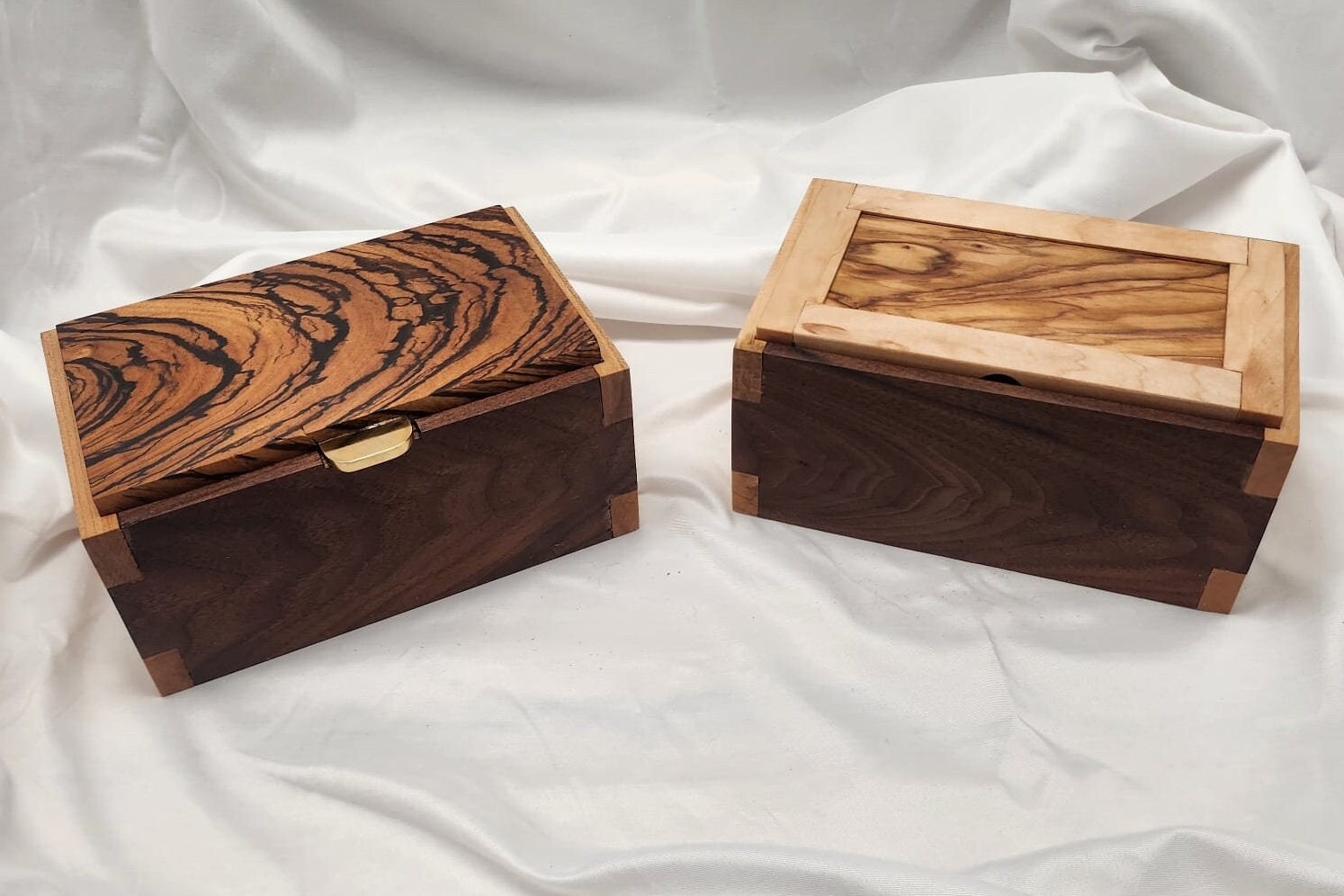 Hardwood Walnut Keepsake Box Handmade Gift Box Present Cherry Box Joint ...