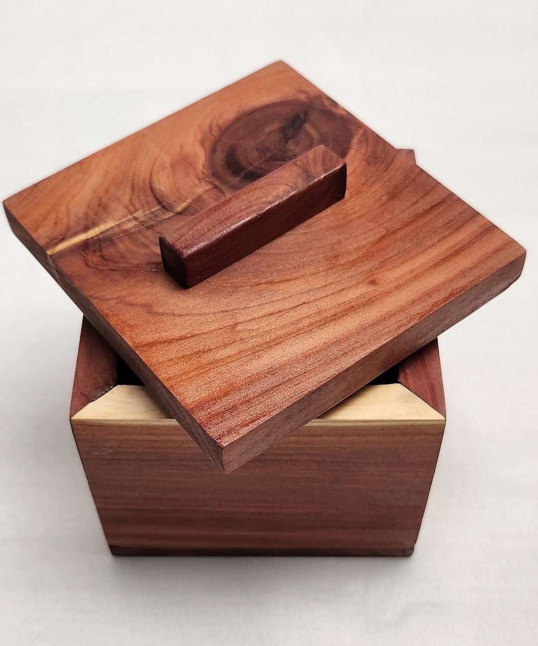 Gift Box Keepsake Box Jewelry Square Red Cedar Box Handcrafted Box ...