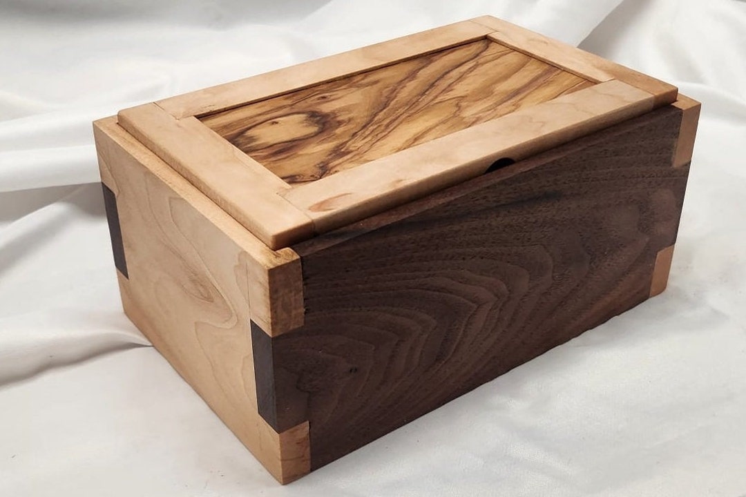 Hardwood Walnut Keepsake Box Handmade Gift Box Present Cherry Box Joint ...