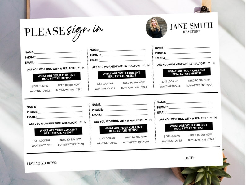 11x8.5 | Open House Sign in Sheet Landscape | Canva Template | Real ...