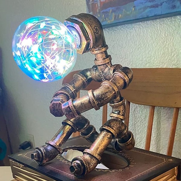 Robot Lamp - Etsy