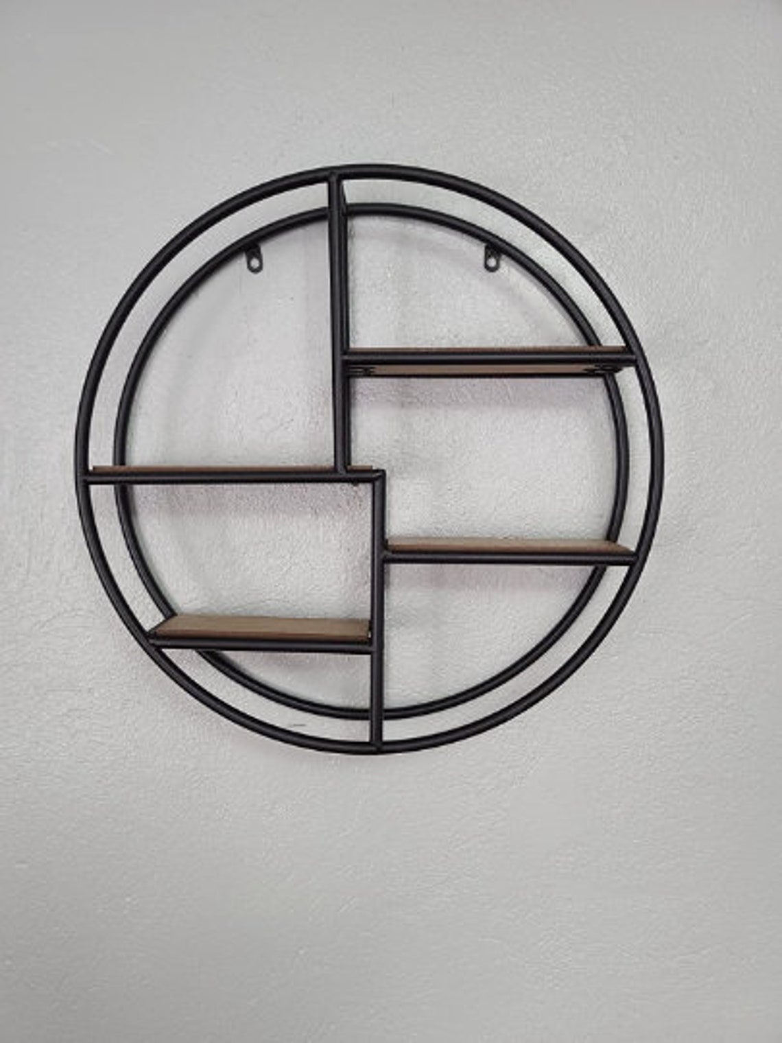 Stylish Round Wall Shelf Wall-mounted Circular Shelf Wood & - Etsy