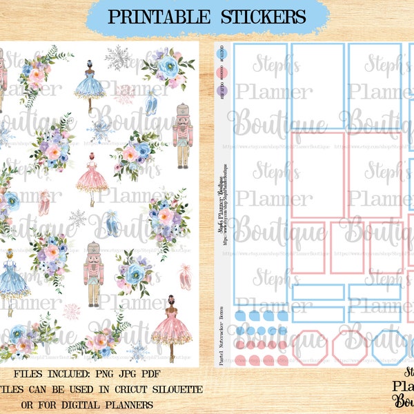 Nutcracker Printable Planner Stickers - Etsy