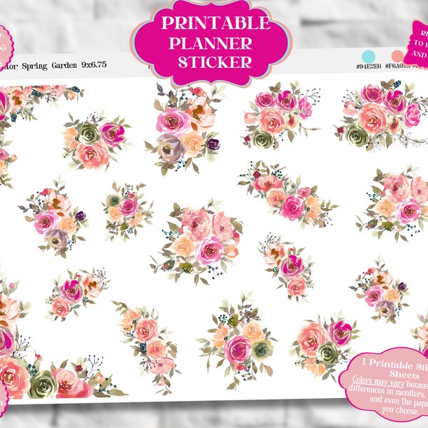 Pink Printable Stickers - Etsy