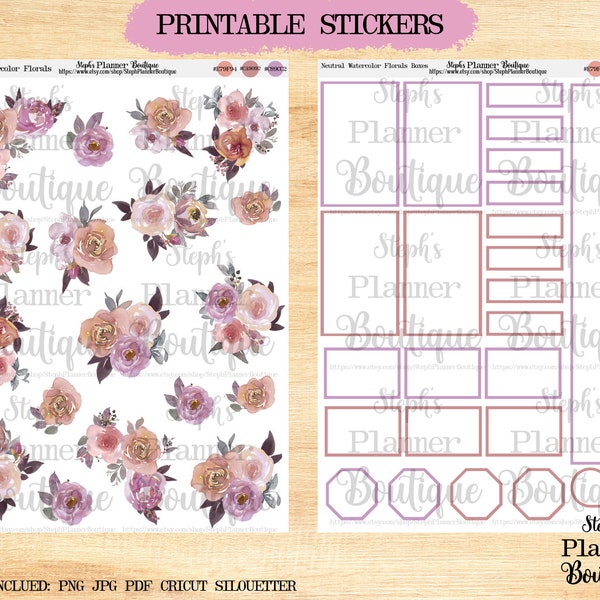 Neutral Stickers - Etsy