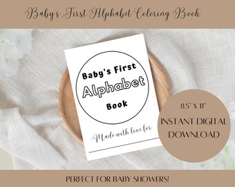 Baby's 1st ABC Alphabet Book - Baby Shower Guest Activity - Virtual ...