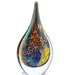 12" Multicolor Art Glass Teardrop on Crystal Base - Etsy
