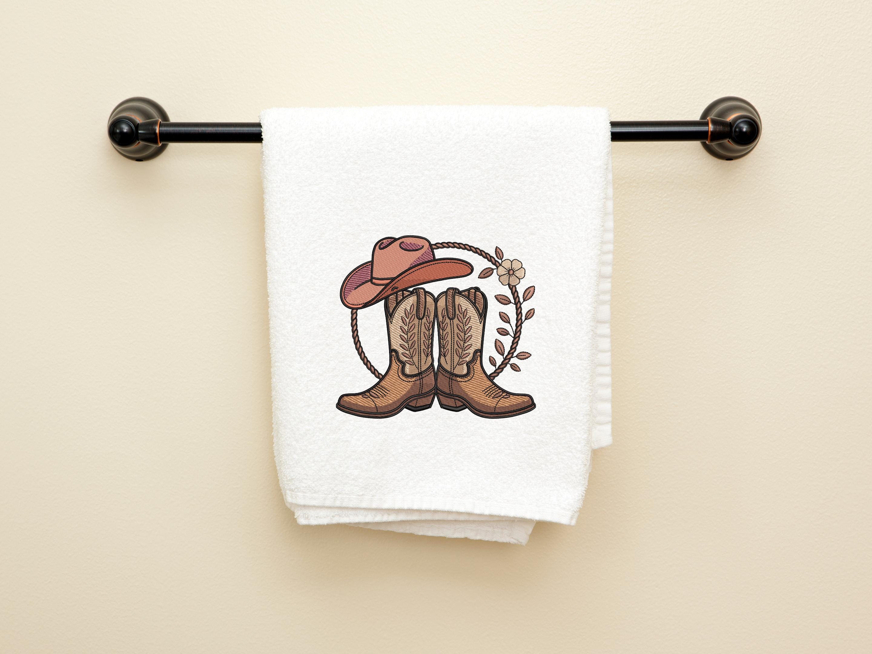Rustic Cowboy Boots and Hat Embroidery Design – Western Country Machine ...