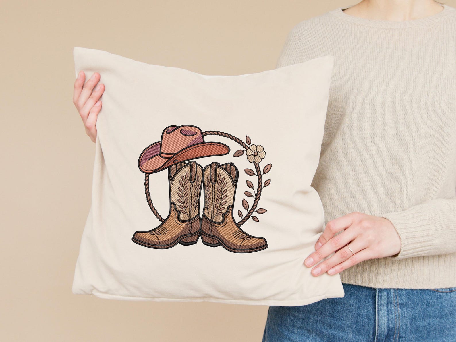 Rustic Cowboy Boots and Hat Embroidery Design – Western Country Machine ...