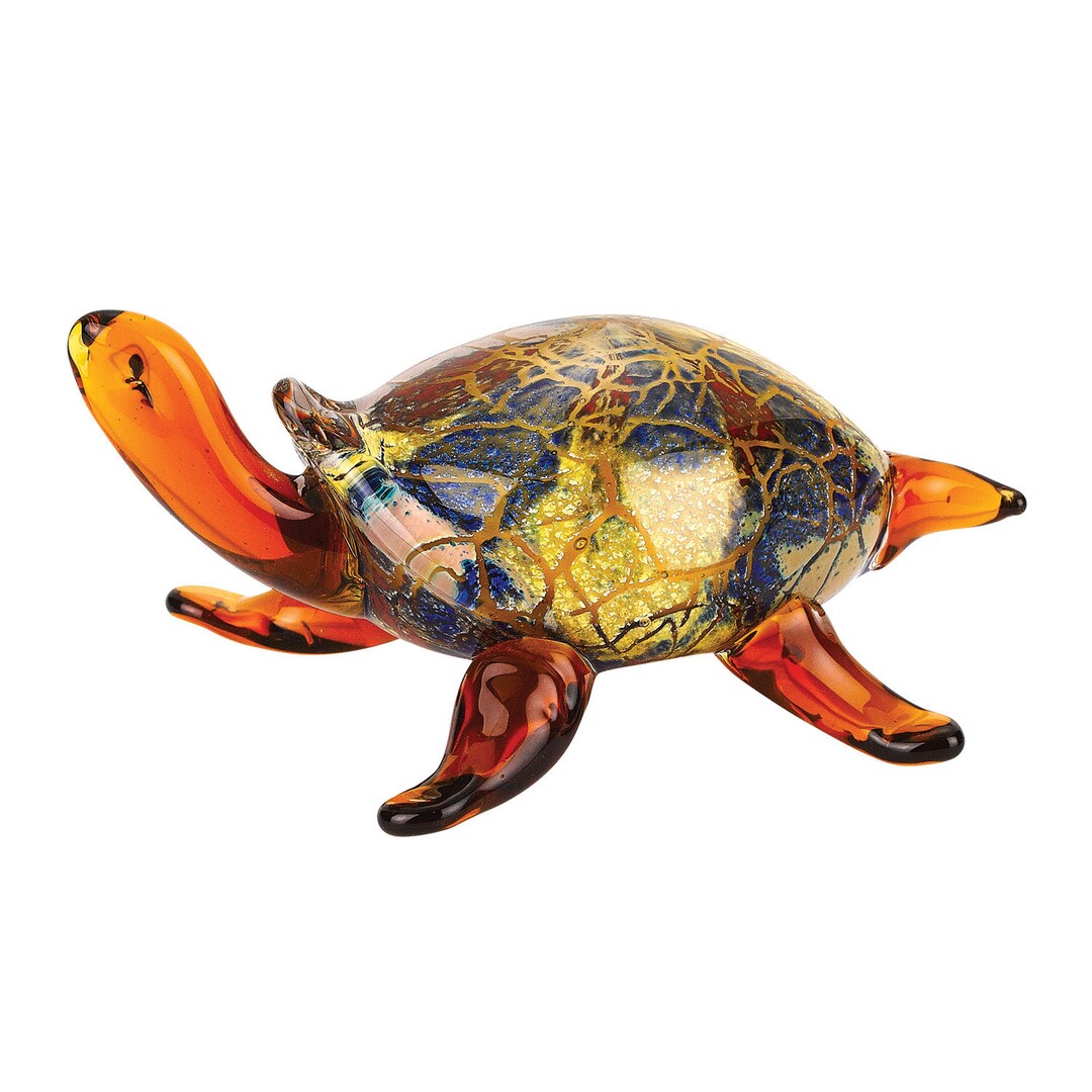 Cute 4" Mouth Blown Turtle Art Glass - Etsy
