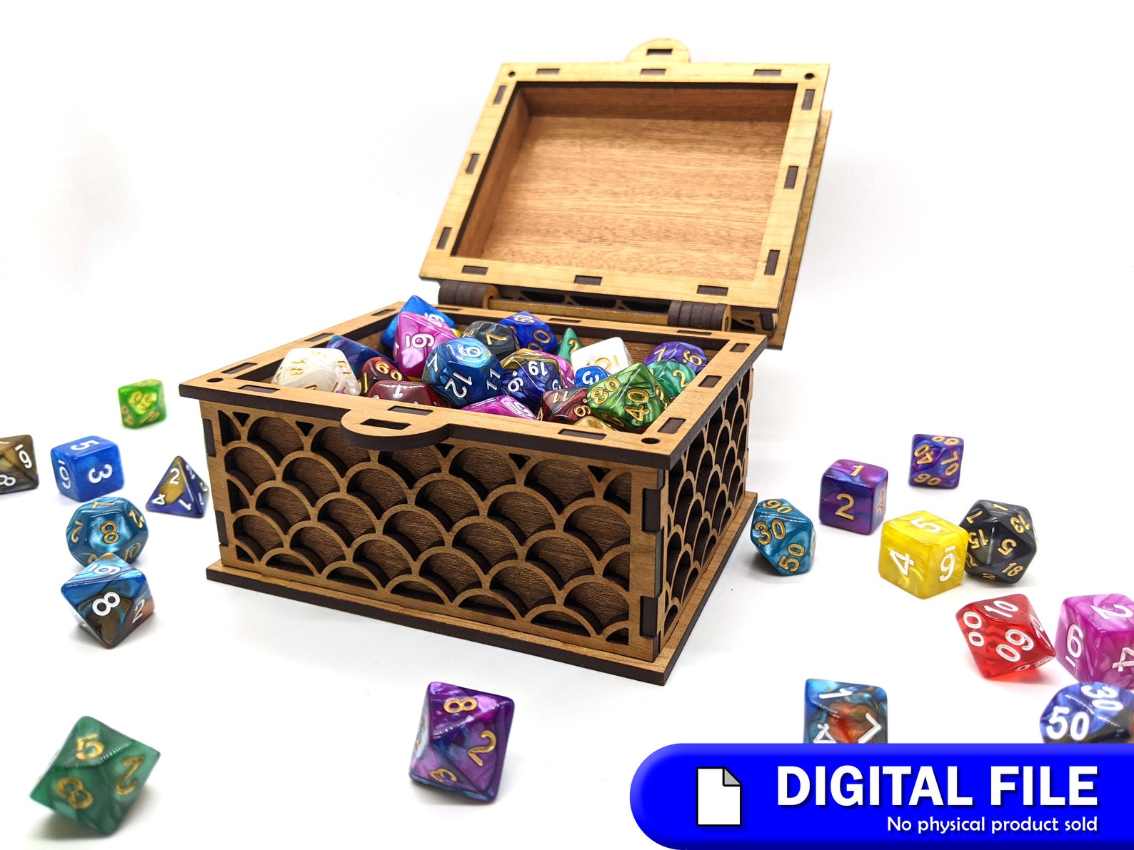 Critical Hit Box Pattern — SVG and PDF Digital Files for Glowforge Mira ...