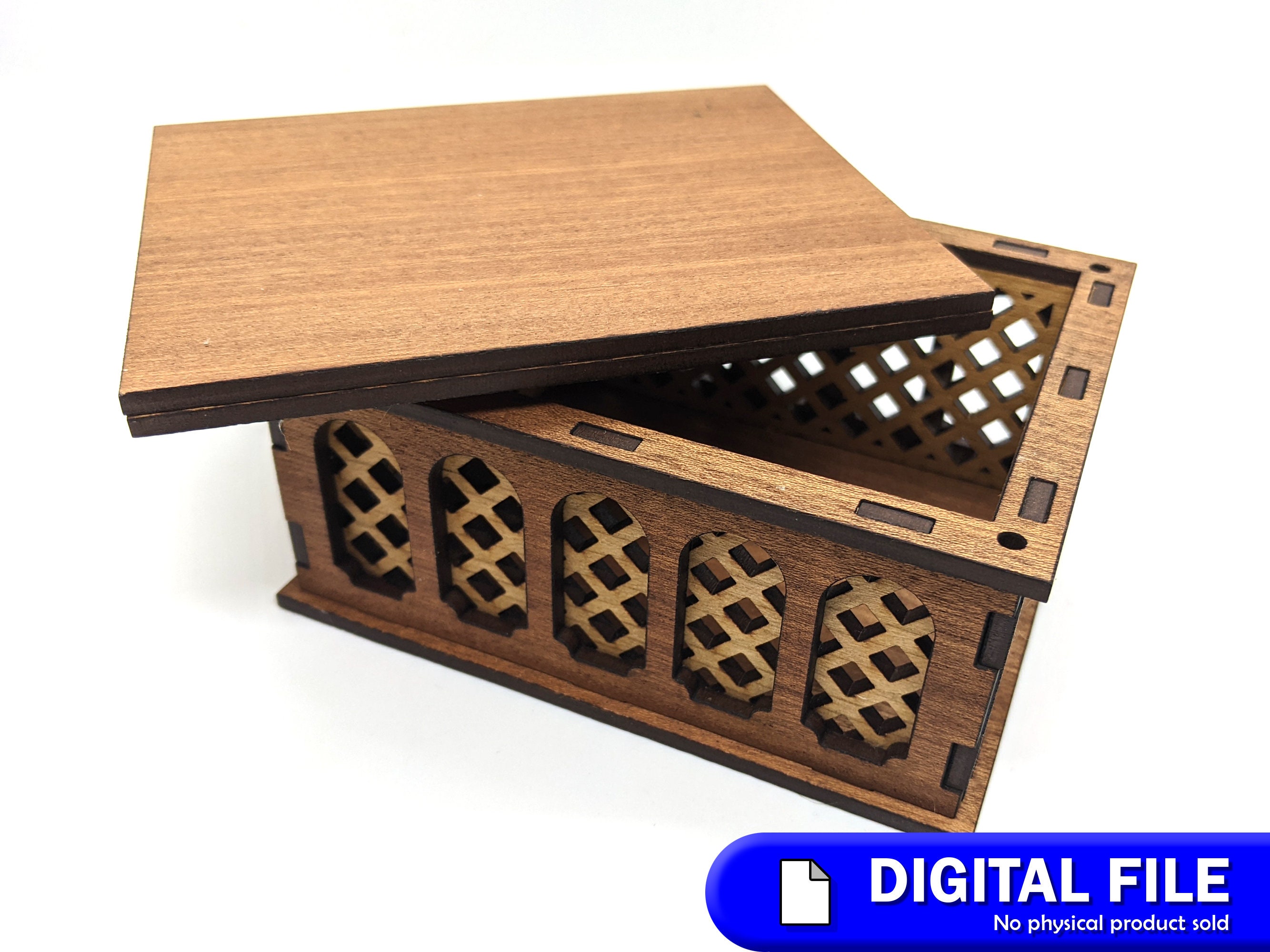 Beautiful Portico Lattice Box — SVG and PDF Digital Files for Glowforge ...