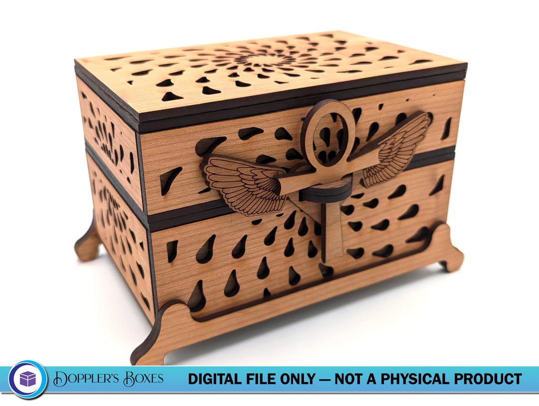 Droplets Box Pattern — SVG and PDF Digital Files for Glowforge Mira ...