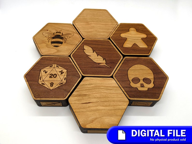 Board Game Token Trays — Laser Cutter Patterns, SVG and PDF Digital ...