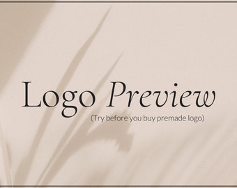 LOGO PREVIEW Try Before You Buy Pre-made Logo Designs - Etsy