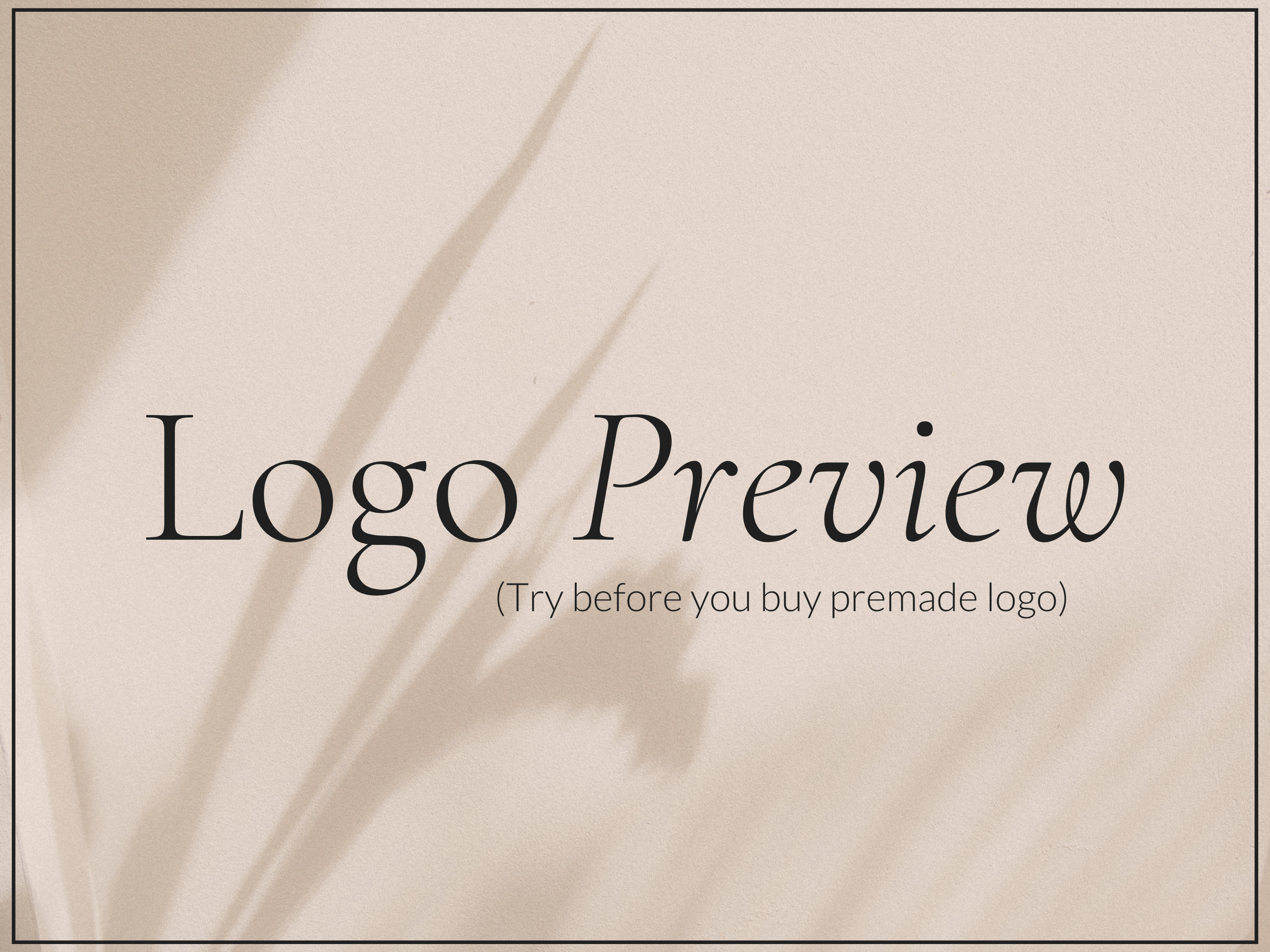 Premade Logo Preview - Try Before You Buy - Etsy