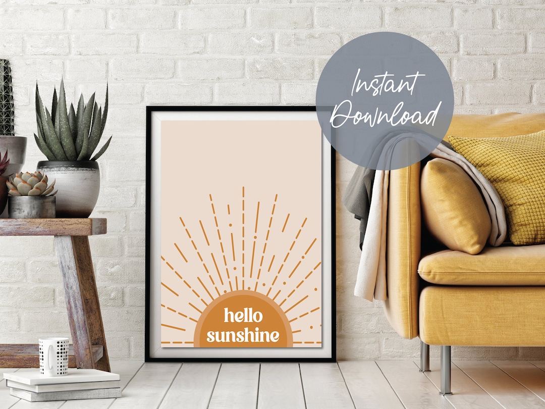 Hello Sunshine | Digital Download | Poster | Wall Art - Etsy