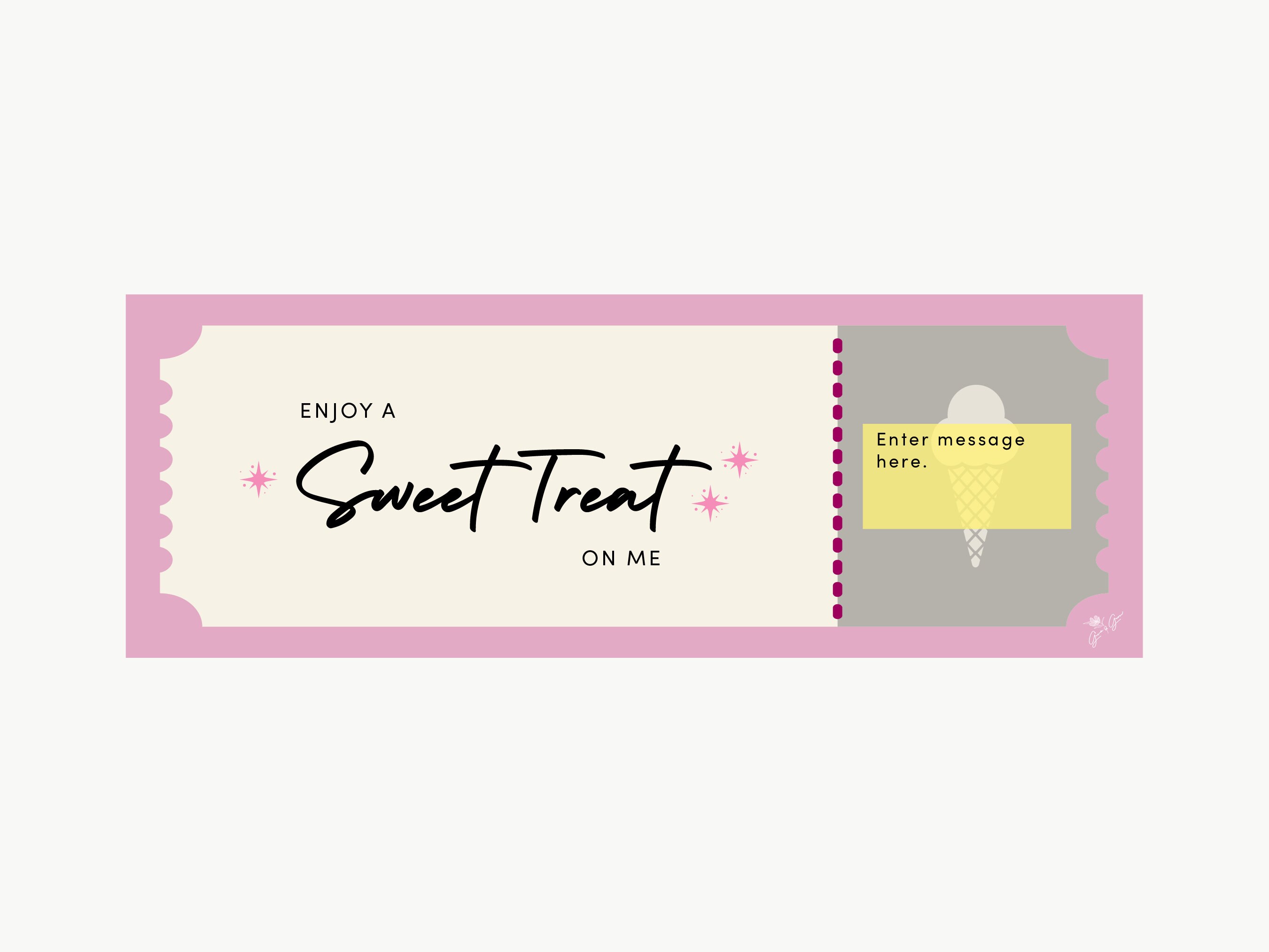 Treat Voucher | Thank You | Dessert | Instant Download | Printable ...