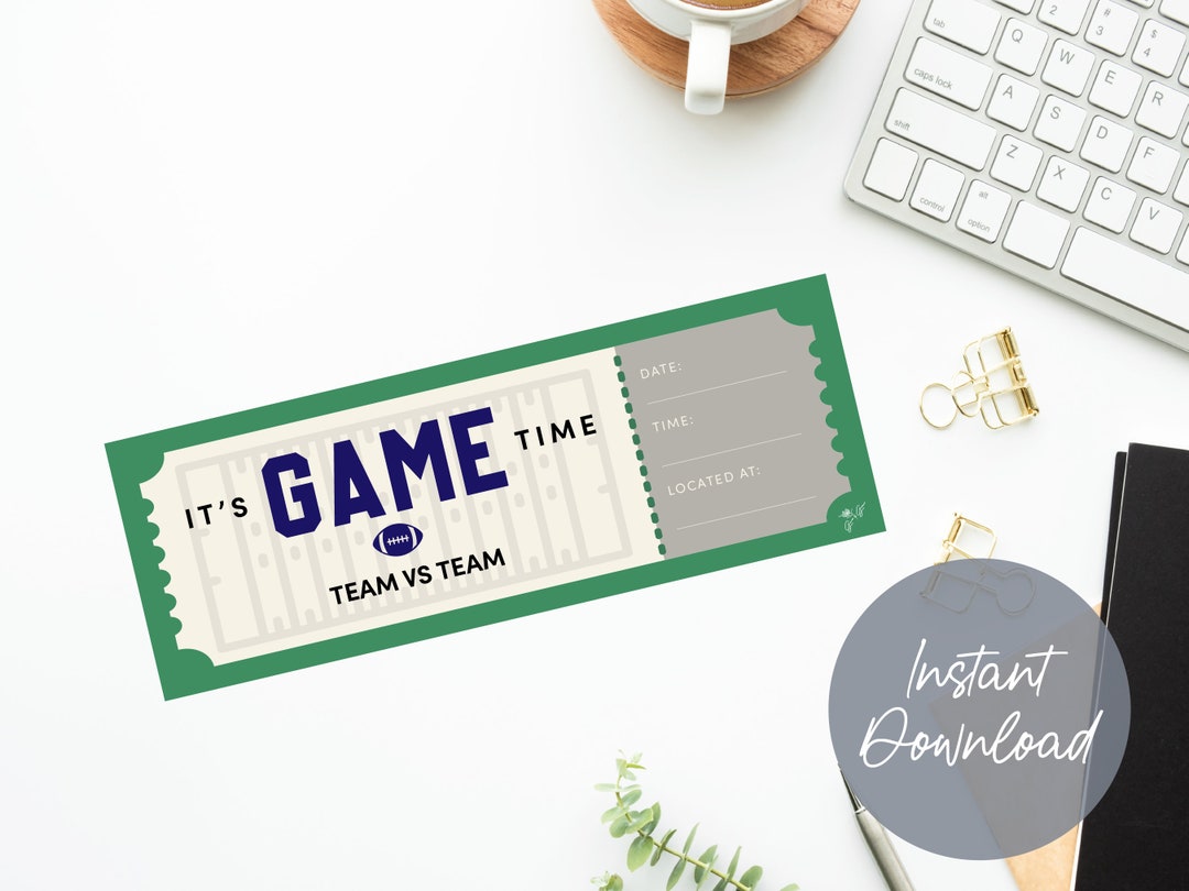Football | Sporting Voucher | Instant Download | Printable ...