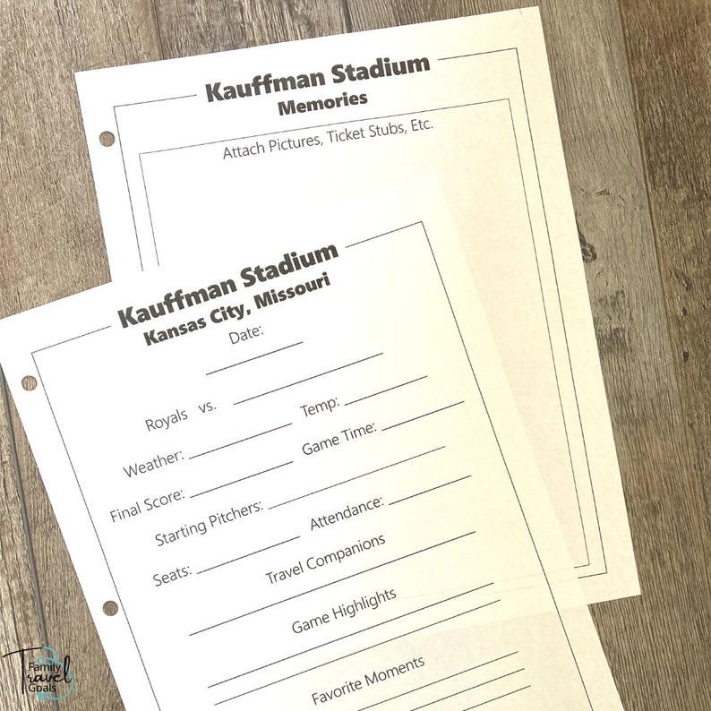 Baseball Stadium Travel Journals and Bucket List, 30 Stadiums, 2023 ...