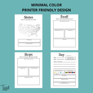 Kids Road Trip Activity, Travel Journal for Kids, Printable Family ...