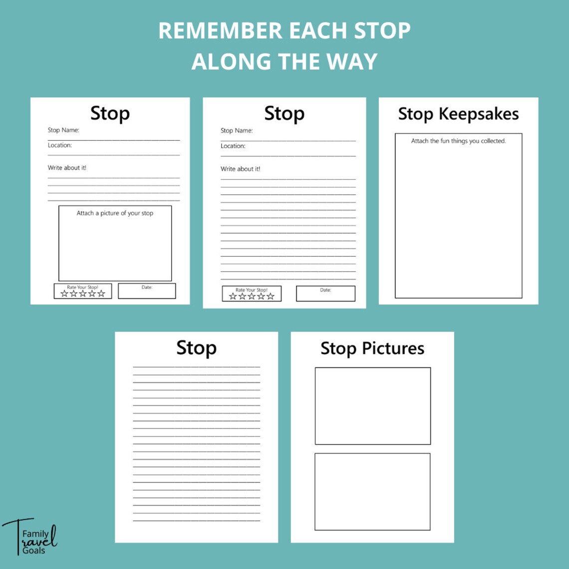 Road Trip Journal, Printable Travel Journal, Road Trip Activity, Family ...