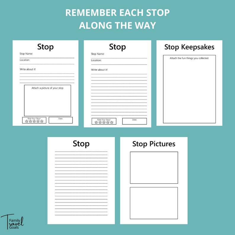 Road Trip Journal, Printable Travel Journal, Road Trip Activity, Family ...