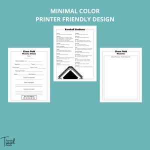 Baseball Stadium Travel Journals and Bucket List, 30 Stadiums, 2023 ...