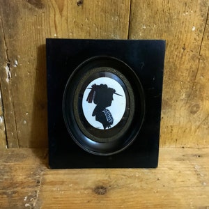 An Outstanding Miniature Silhouette Portrait - Etsy
