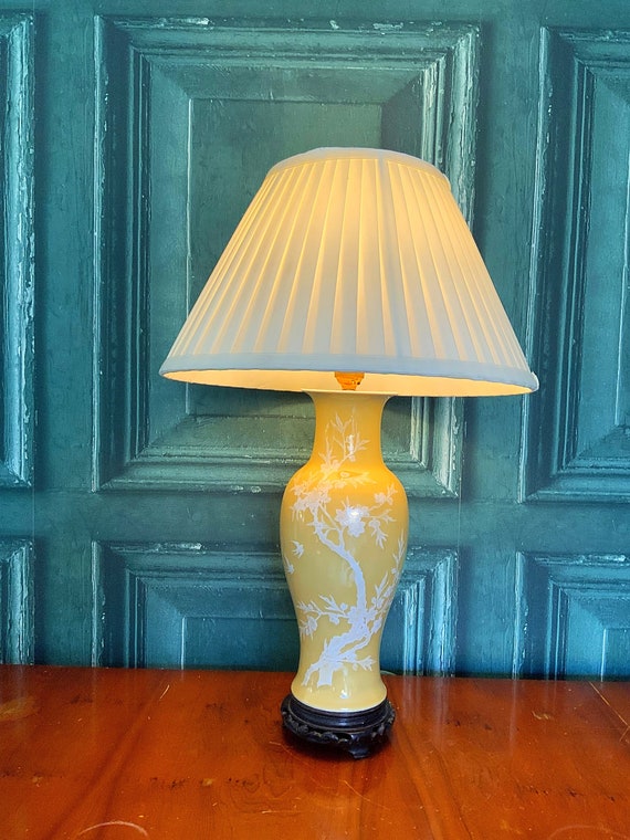 Vintage Lamp Oriental Yellow MARANG Table Lamp Black H3600719