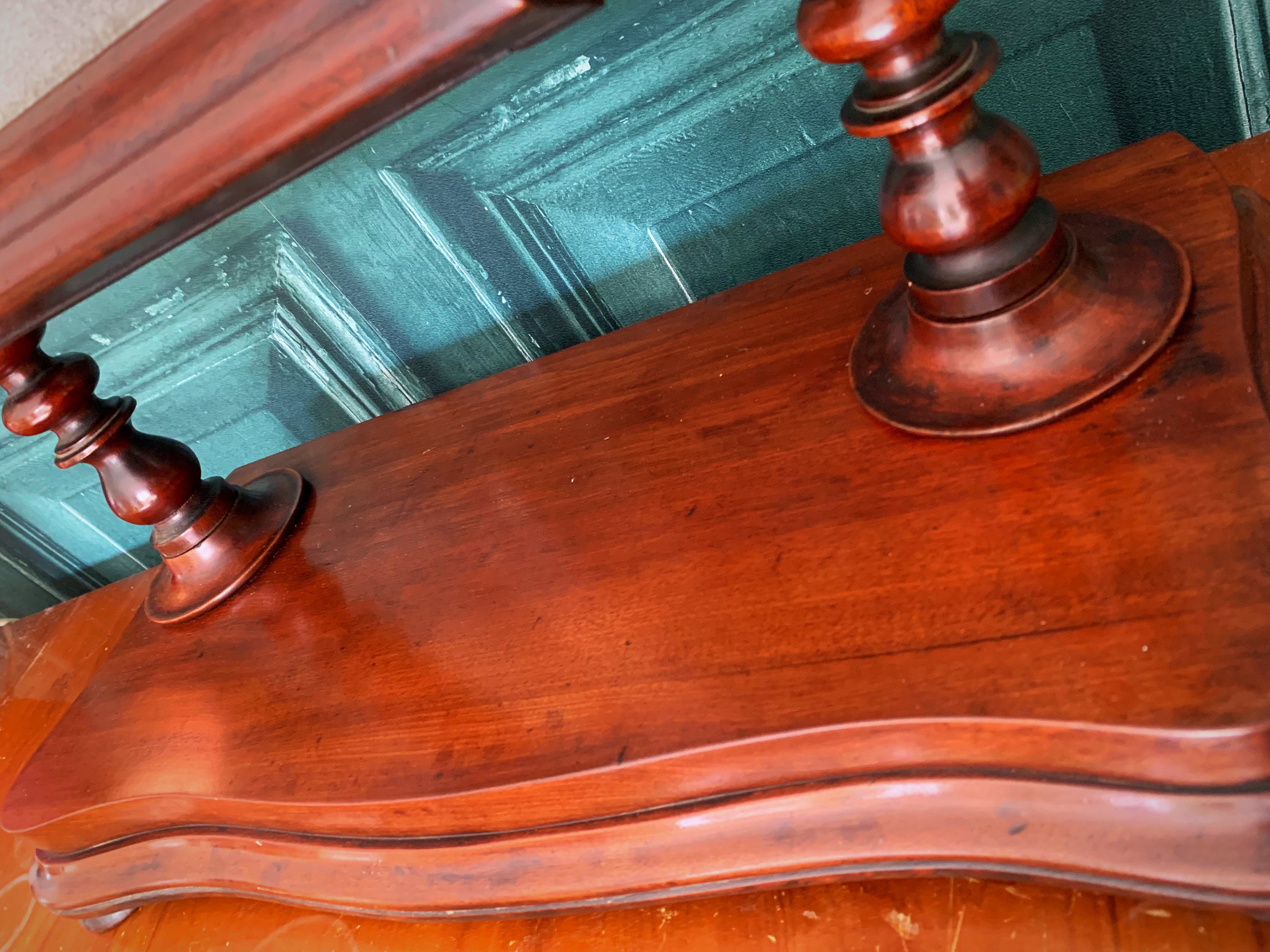 A Beautiful English Antique Bobble Mirror - Etsy