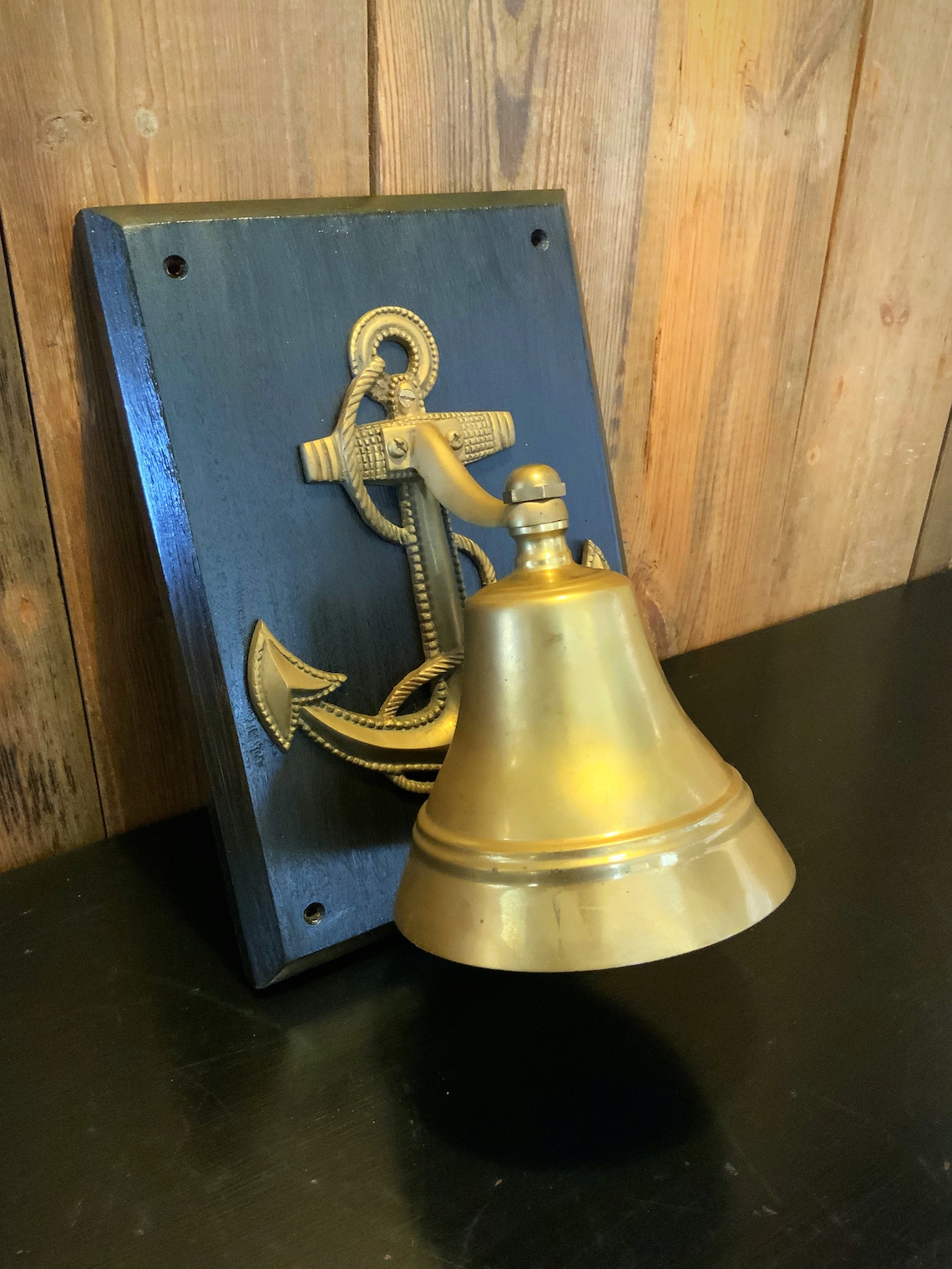 Brass Bell, Navy Bell, Mounted Bell, Bell on Bracket - Etsy