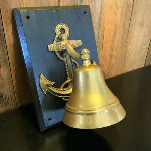 Brass Bell, Navy Bell, Mounted Bell, Bell on Bracket - Etsy